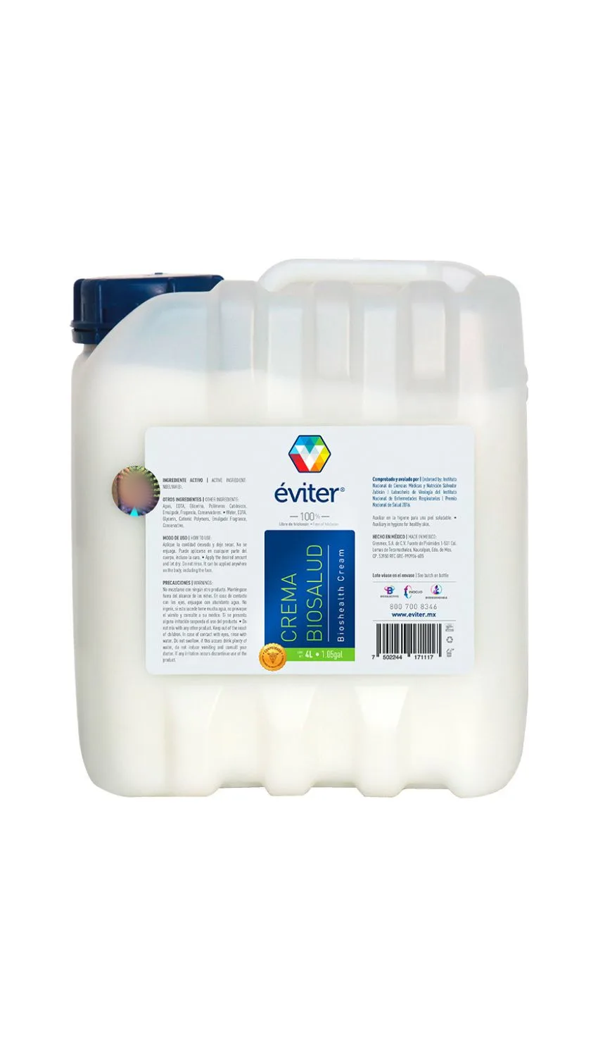 CREMA ANTISÉPTICA BIOSALUD ÉVITER® 4 LT | Éviter - GasdemB