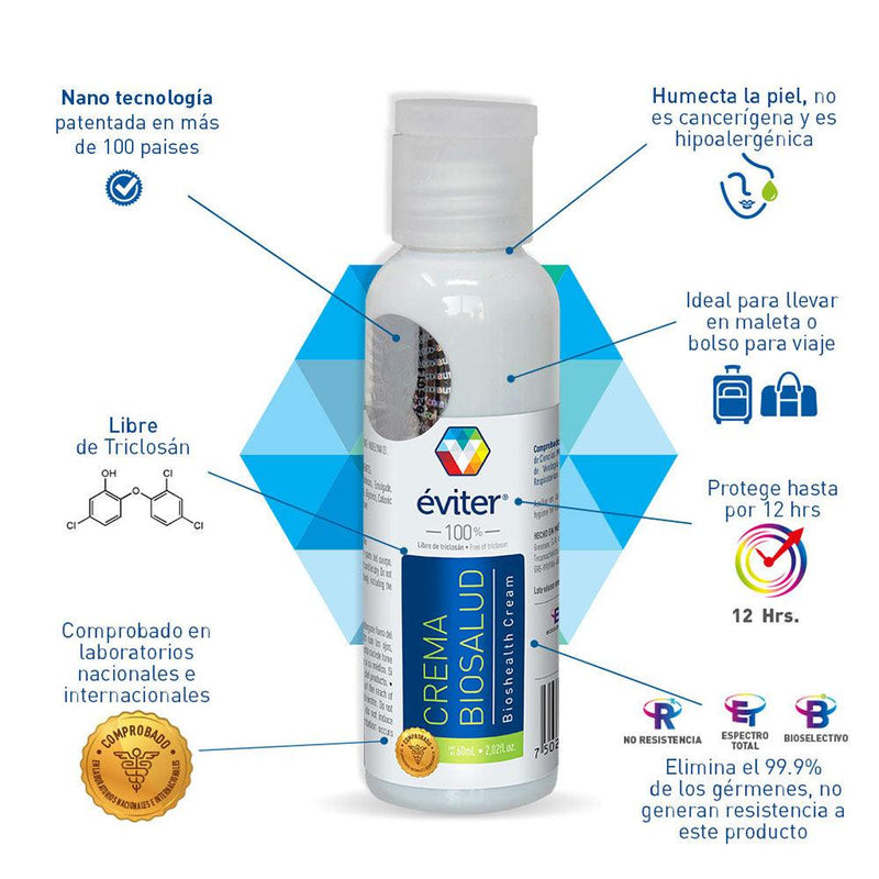 CREMA ANTISÉPTICA BIOSALUD ÉVITER® 60 ml
